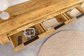 Designový závěsný TV stolek Thunder 160 cm mango