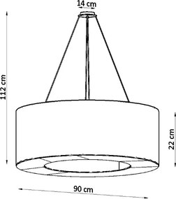 Sollux Lighting Lustr SATURNO 90 černý