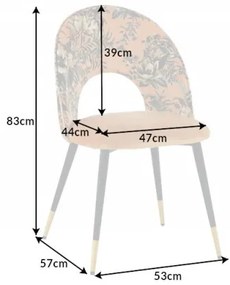 Designová židle Boutique žlutá/ 41701