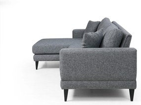 Hanah Home Rohová pohovka NORDIC tmavě šedá levá 560ARE1112
