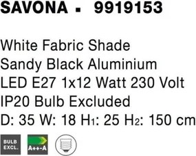 Stojací lampa NOVA LUCE SAVONA E27 9919153 bez žárovky