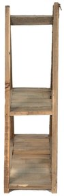 Nástěnná antik dřevěná dekorační polička – 31x11x36 cm