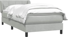 Box Spring Postel s matrací Světle šedá 90x220 cm Samet 3317553