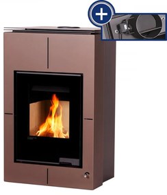 HS FLAMINGO Krbová kamna AQUAFLAM VARIO ® SAPORO 11/5kW hnědá - sametová, elektronická regulace