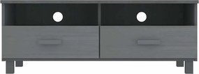 TV stolek HAMAR tmavě šedý 106 x 40 x 40 cm masivní borovice 340470