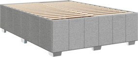 Rám postele bez matrace světle šedý 140 x 190 cm textil 3284832
