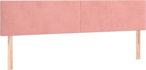 Box spring postel s matrací růžová 160x200 cm samet 3141196