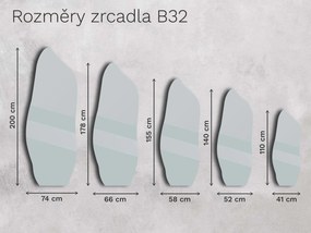 Antické zrcadlo Base B32 52×140