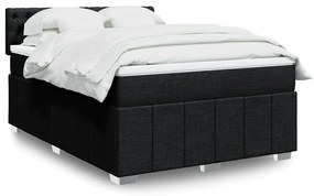 Box spring postel s matrací černá 140x200 cm textil 3287100