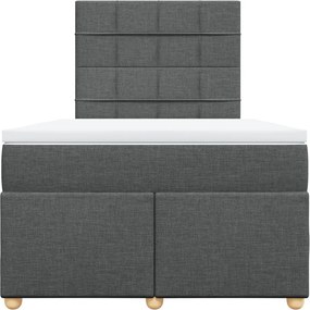 Box spring postel s matrací tmavě šedá 120x200 cm textil 3291248