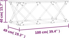 vidaXL Konferenční stolek 100 x 49 x 40 cm kompozitní dřevo [835360] Barva: šedá sonoma