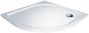 Mereo Mereo, Sprchový set z Kory Lite, čtvrtkruh, 90 cm, chrom ALU, sklo Grape a vaničky z litého mramoru., CK35131ZM