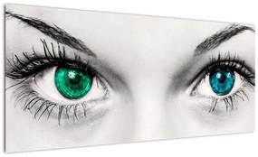 Obraz - detail zelených očí (100x40cm)