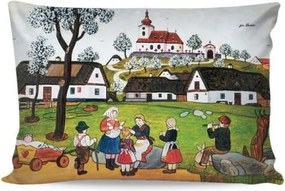 Povlak na polštářek JOSEF LADA Jaro na vsi 33 x 50 cm
