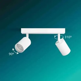 Philips Wyatt bílá / Bodové svítidlo / 2x GU10 / 220-240V / kov