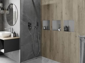 Mexen X-Wall-NR nástěnná polička bez lemu 30 x 30 cm, inox - 1911303010