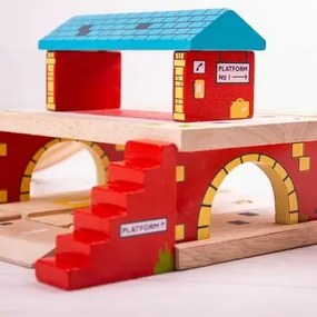 Bigjigs Rail Nádraží nad cestou / od 3 let