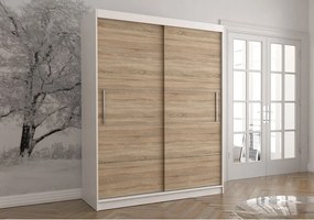 IDZ Šatní skříň Vista bez zrcadla (150 cm) Barva dřeva: Černá + Bílá