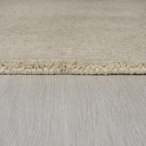 Flair Rugs, Ručně tkaný běhoun Tuscany Textured Wool Border Natural, 60x230, béžová, ložnice