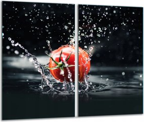 Skleněná Krájecí Deska 2x 30x52 Černá 7v1