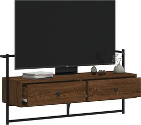 vidaXL TV skříňka nástěnná 100,5x30x51 cm kompozitní dřevo [833462] Barva: Černá