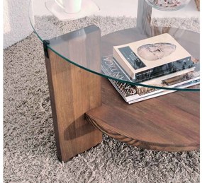 Designový konferenční stolek Quillan 75 cm ořech