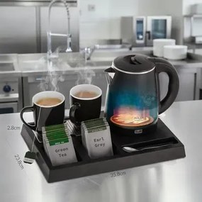 Adler AD 1387 černá / Hotelový set s konvicí / 1 L / 1300 W / 2 šálky