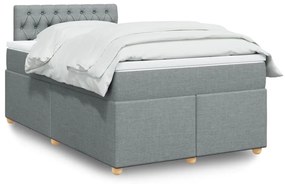 Box spring postel s matrací světle šedá 120x190 cm textil 3288926