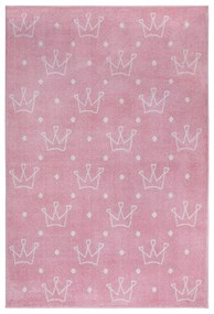 Růžový dětský koberec 120x170 cm Crowns – Hanse Home