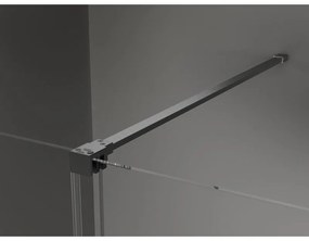 Mexen Velar, posuvné dveře do otvoru typ Walk-In 100 cm, 8mm čiré sklo, grafitová matná, 871-100-000-03-66