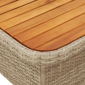 5dílný zahradní jídelní set s poduškami béžový polyratan 3277486