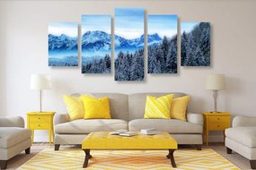 5-dílný obraz zamrzlé hory Varianta: 100x50