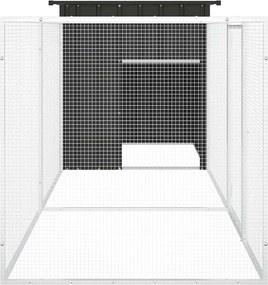 Klec pro kuřata antracitová 300 x 91 x 100 cm pozinkovaná ocel 3106452