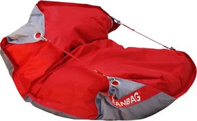 BeanBag Sedací vak 189x140 duo scarlet rose - gray