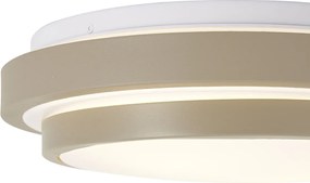 Moderní stropní svítidlo taupe s bílou 34cm IP44 - Walden
