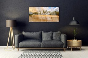 Obraz na skle Pláž Krajina 120x60 cm