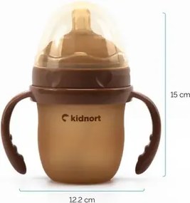 Kidnort Eple Kojenecká lahev pro kojené děti 150ml 0-3m hnědá