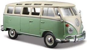 Kovový model maisto volkswagen van samba, zeleno/krémová
