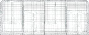 Gabionový koš s víkem 400 x 50 x 150 cm pozinkované železo 3295157