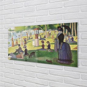 Skleněný panel Art setkání u jezera 140x70 cm