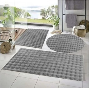 Šedé koupelnové předložky v sadě 3 ks 60x100 cm Powder – Mila Home