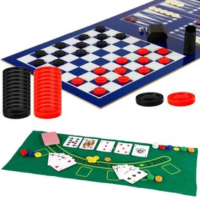 26501 GamesPlanet® Multifunkční herní stůl 15 v 1, hnědý