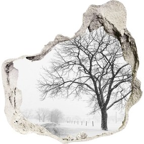 Wallmuralia Nálepka fototapeta 3D výhled Strom zima 75x75 cm