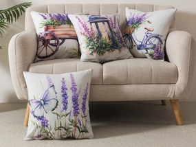 XPOSE® Set povlaků na polštář LAVENDER (digitální tisk) 43x43 cm - set 4 ks