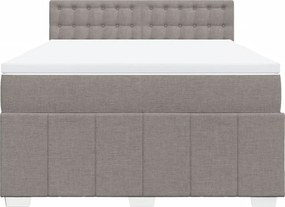 Box spring postel s matrací taupe 140x190 cm textil 3289381