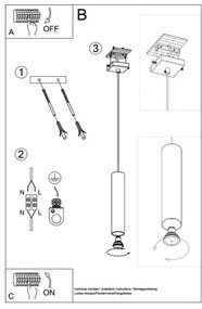 Sollux SL.0636 - Lustr na lanku LINO 1xGU10/40W/230V