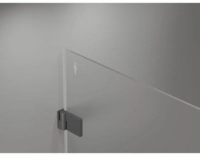 Mexen, Mexen Lunar-B Otočné pravé sprchové dveře 60 cm, transparentní, pistolový kov - 832-060-000-95-00-P
