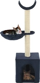 Škrabadlo pro kočky se sisalovými sloupky 105 cm modré 170627