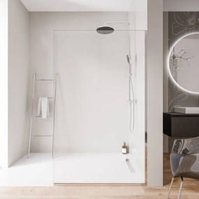 Sprchová zástěna Walk-In EX102 - 10 mm čiré sklo - Nano ochrana - profil chrom - různé šířky