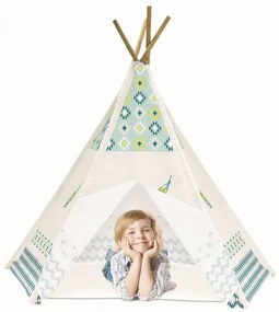 Dětské tepee design tyrkys Varianta: Dětské tepee design tyrkys-SLEVA